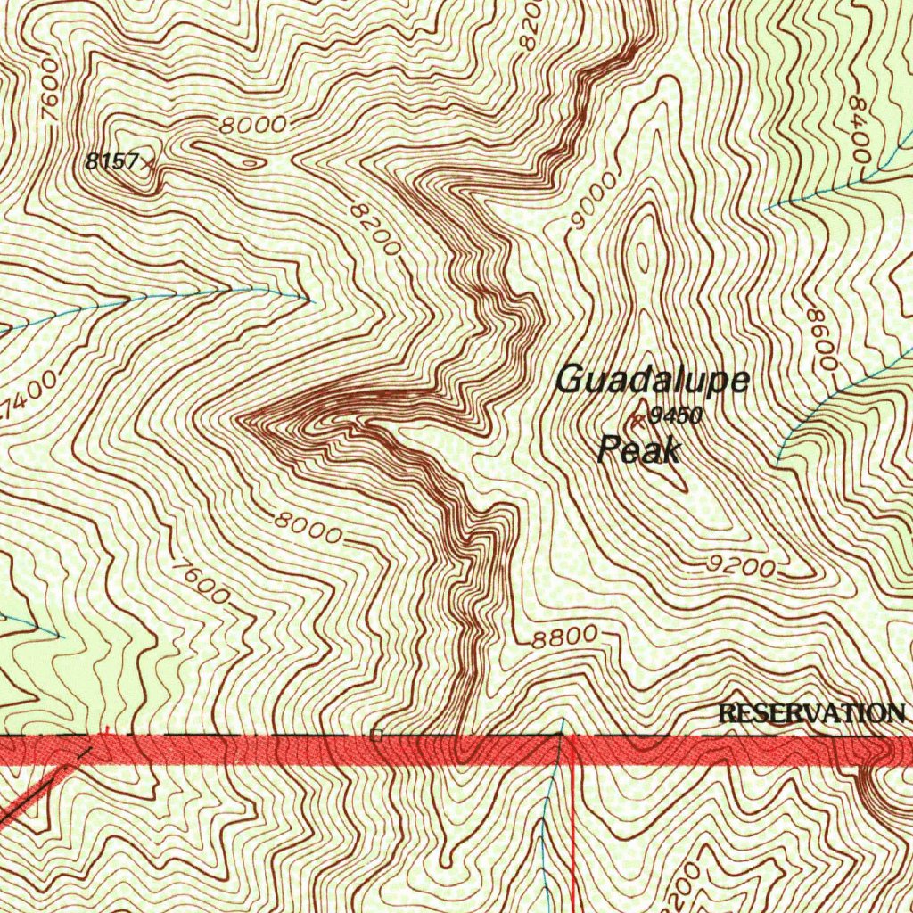 Bosque Peak, NM (1995, 24000-Scale) Map by United States Geological ...