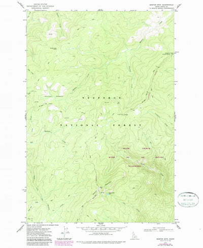 Boston Mountain, ID (1977, 24000-Scale) Map by United States Geological ...