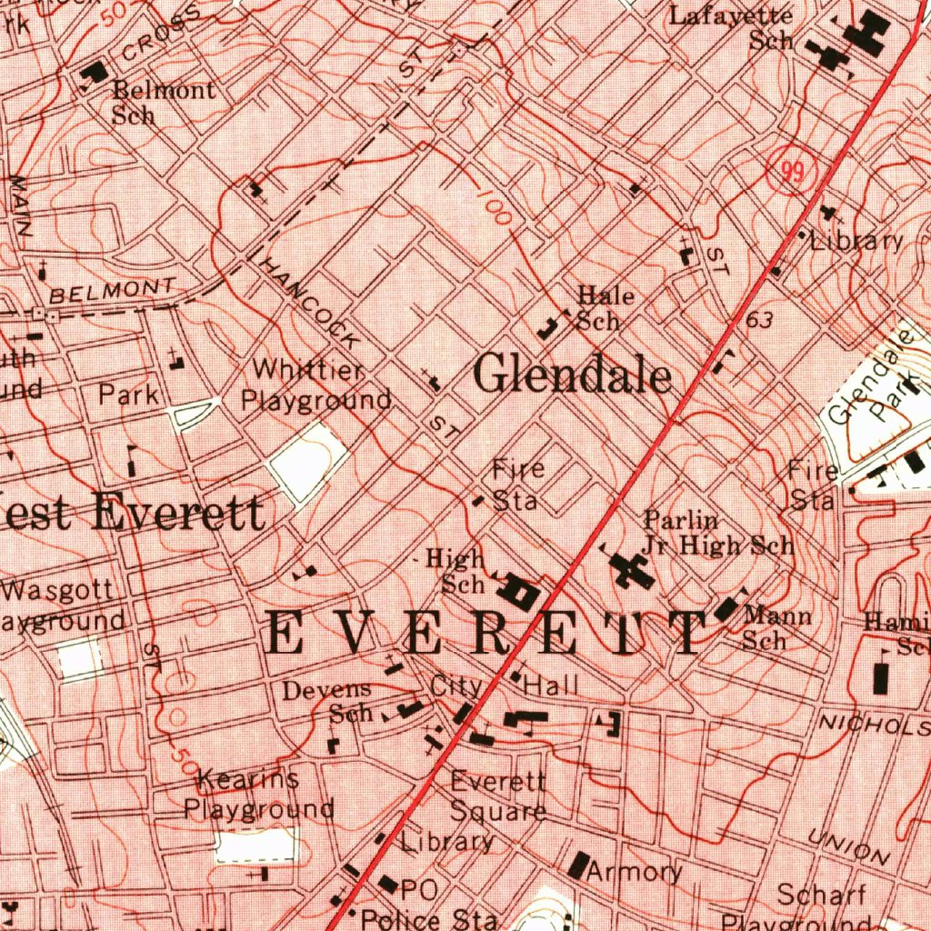 Boston North, MA (1971, 24000-Scale) Map by United States Geological ...