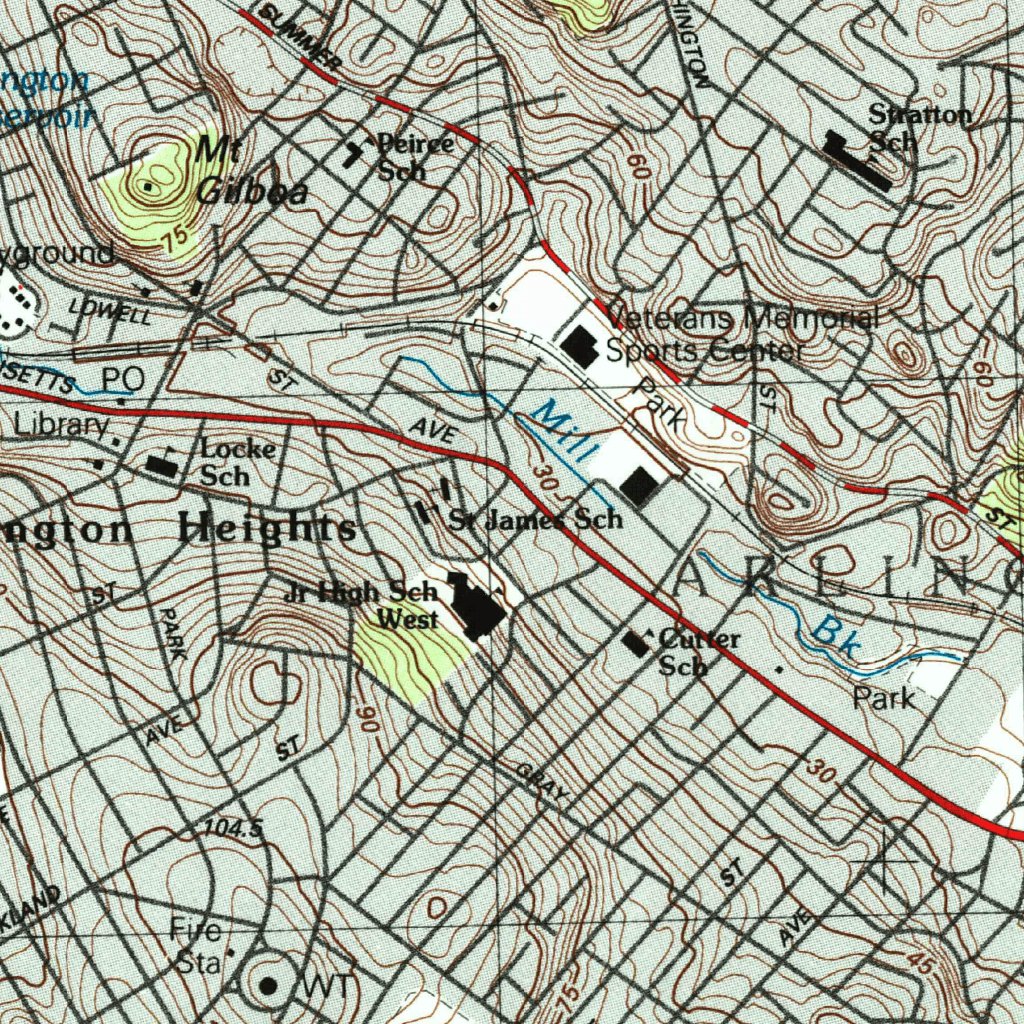 Boston North, MA (1985, 25000-Scale) Map by United States Geological ...