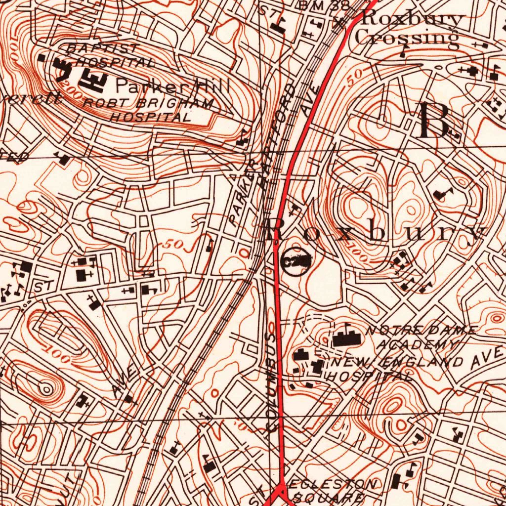Boston South, MA (1954, 25000-Scale) Map by United States Geological ...
