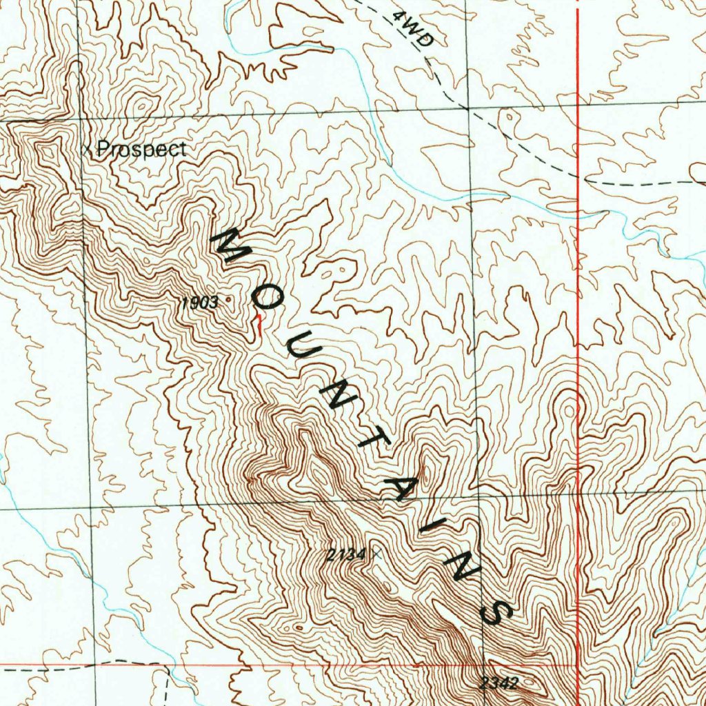 Bouse Hills East, AZ (1990, 24000-Scale) Map by United States ...