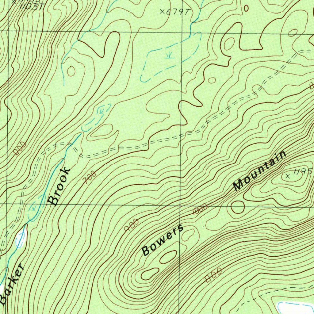 Bowers Mountain, ME (1988, 24000-Scale) Map by United States Geological ...