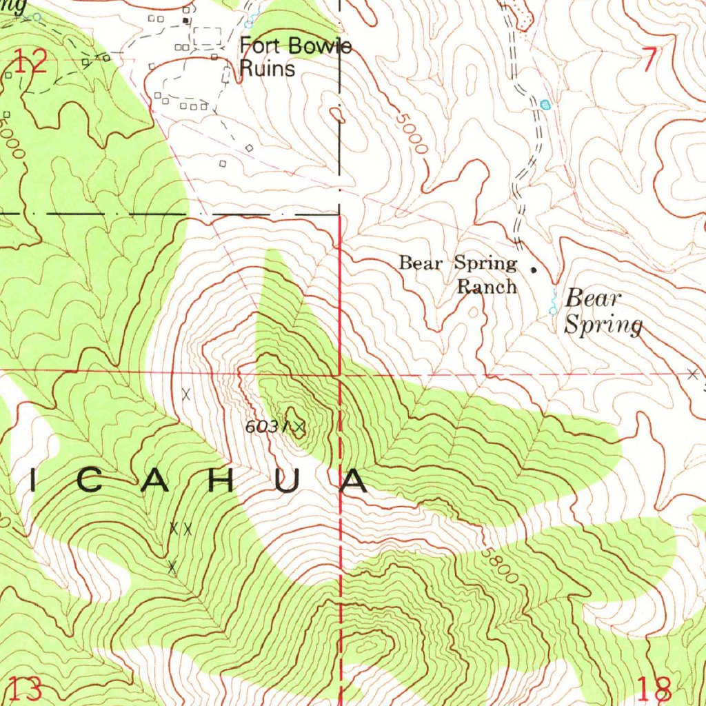 Bowie Mountain North, AZ (1979, 24000-Scale) Map by United States ...