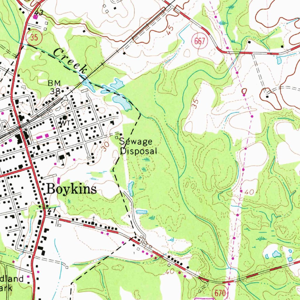 Boykins, VA-NC (1966, 24000-Scale) Map by United States Geological ...