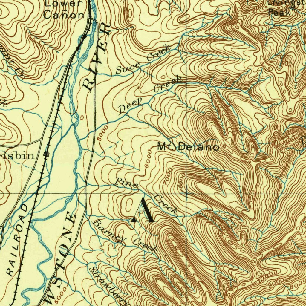 Bozeman E, MT-WY (1893, 250000-Scale) Map by United States Geological ...