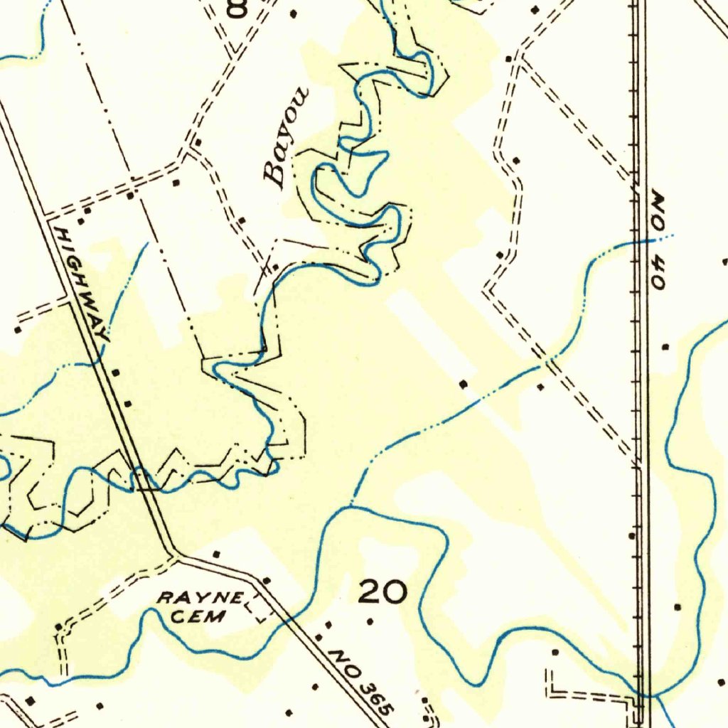 Branch, LA (1947, 31680-Scale) Map by United States Geological Survey ...