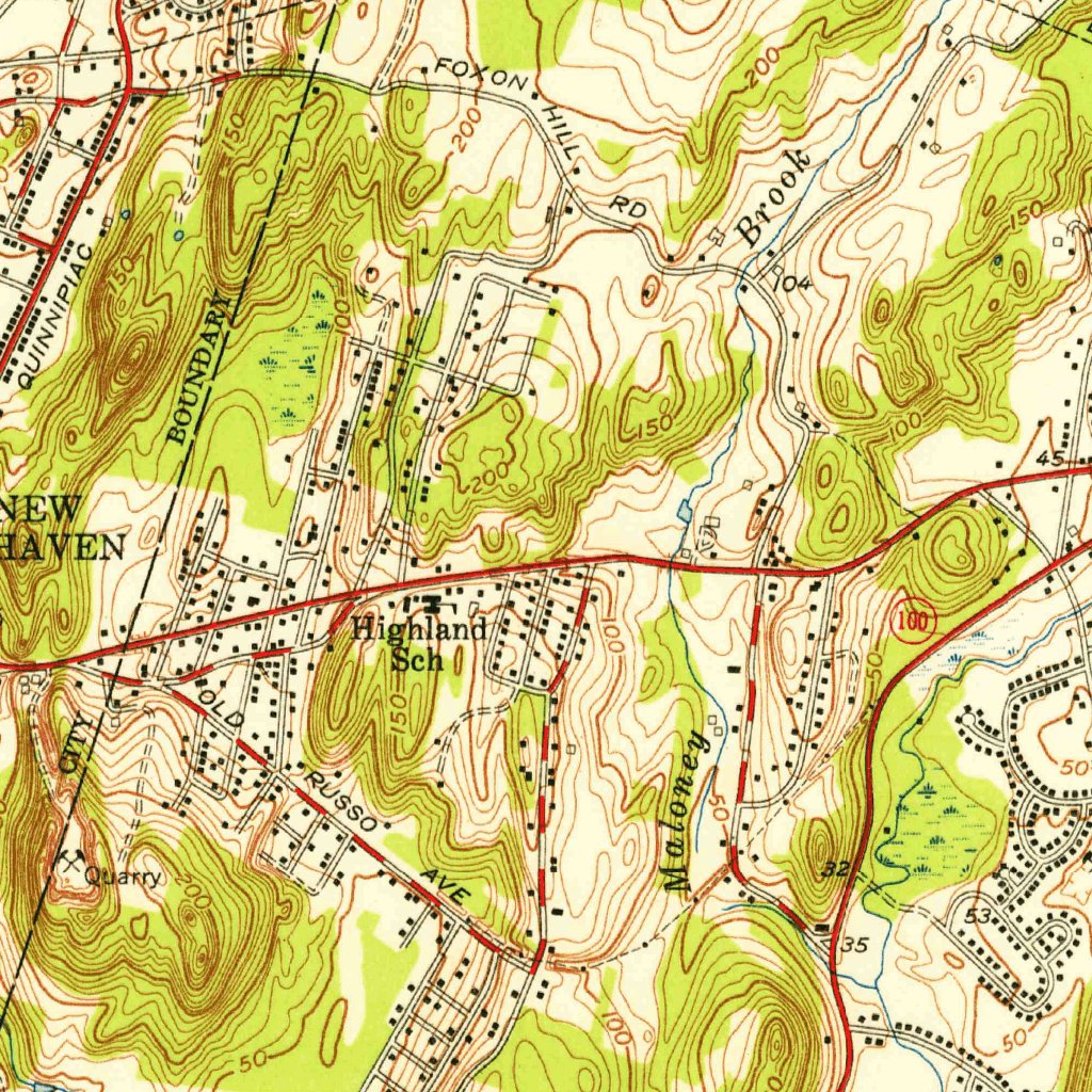 Branford, CT (1954, 31680-Scale) Map by United States Geological Survey ...