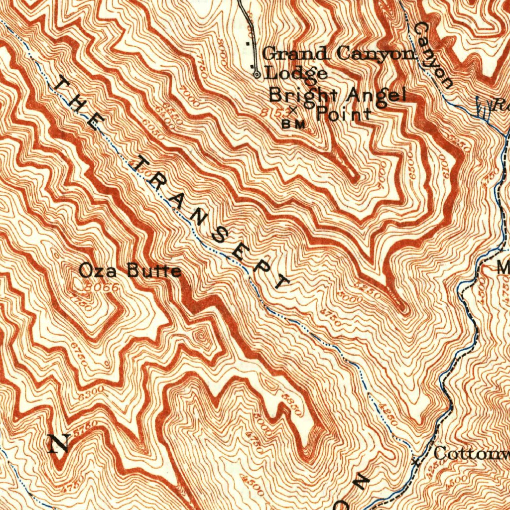 Bright Angel, AZ (1903, 48000-Scale) Map by United States Geological ...