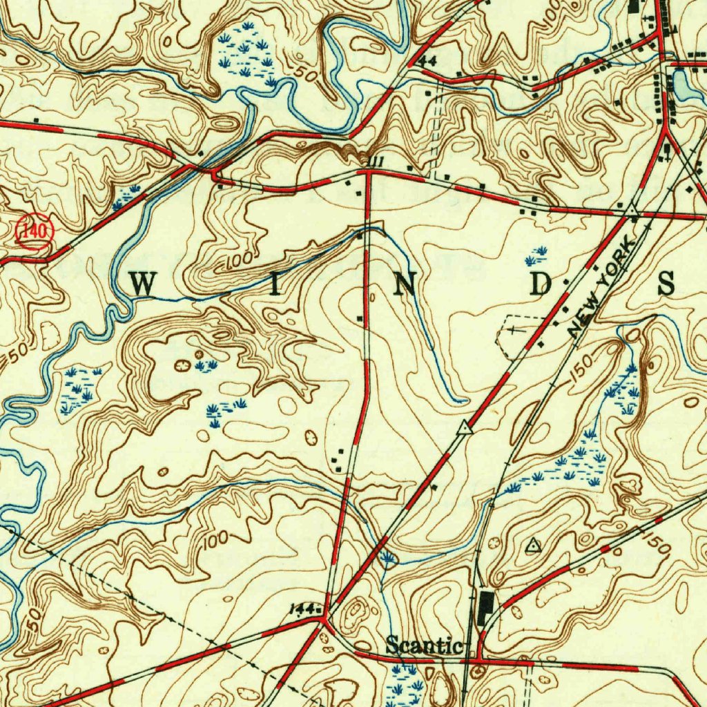 Broad Brook, CT (1944, 31680-Scale) Map by United States Geological ...