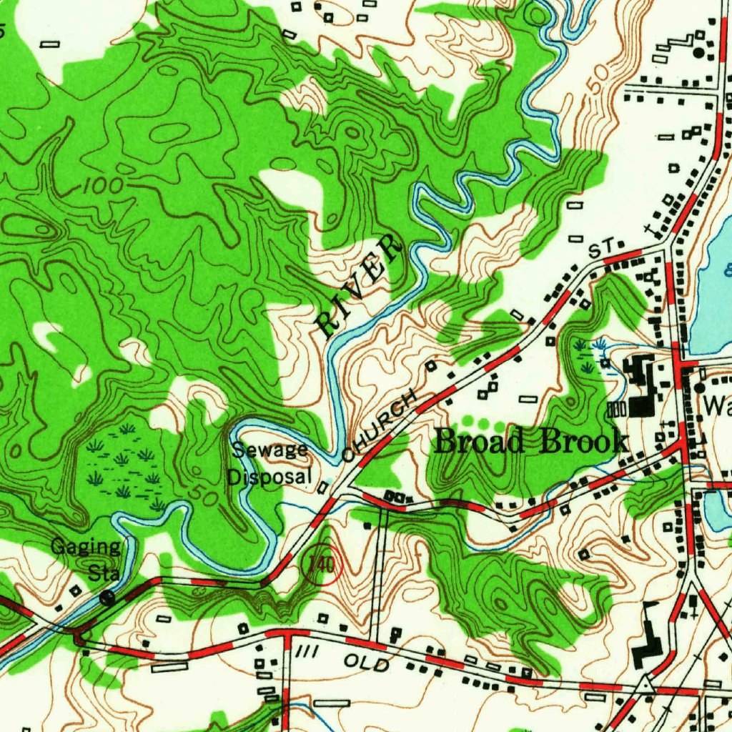 Broad Brook, CT (1953, 24000-Scale) Map by United States Geological ...