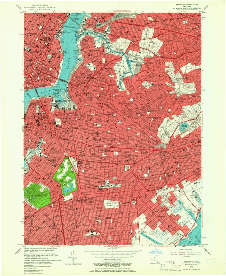 Brooklyn, NY (1956, 24000-Scale) Map by United States Geological Survey ...