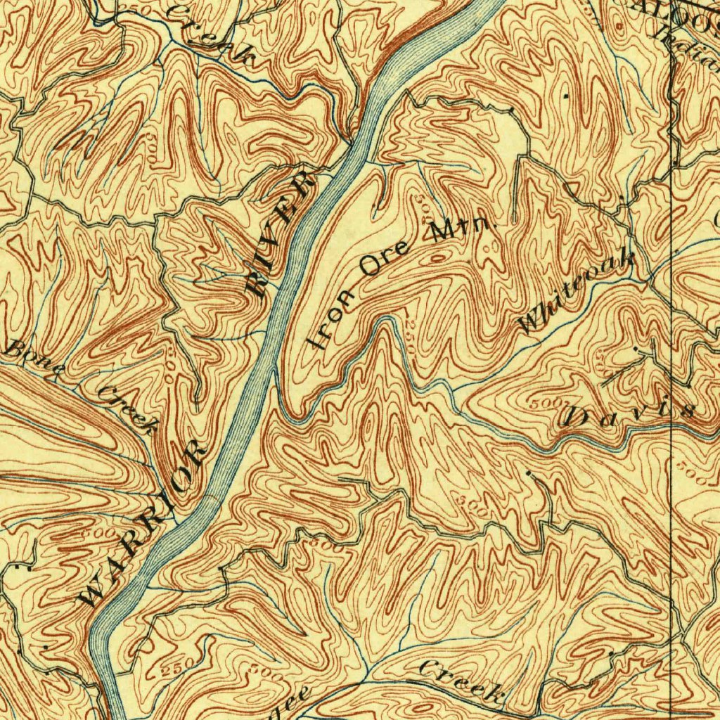 Brookwood, AL (1899, 125000-Scale) Map by United States Geological ...