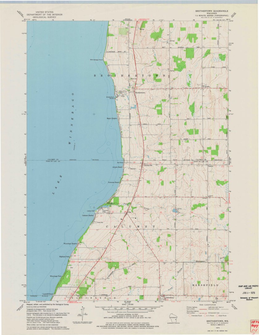 Brothertown, WI (1974, 24000-Scale) Map by United States Geological ...