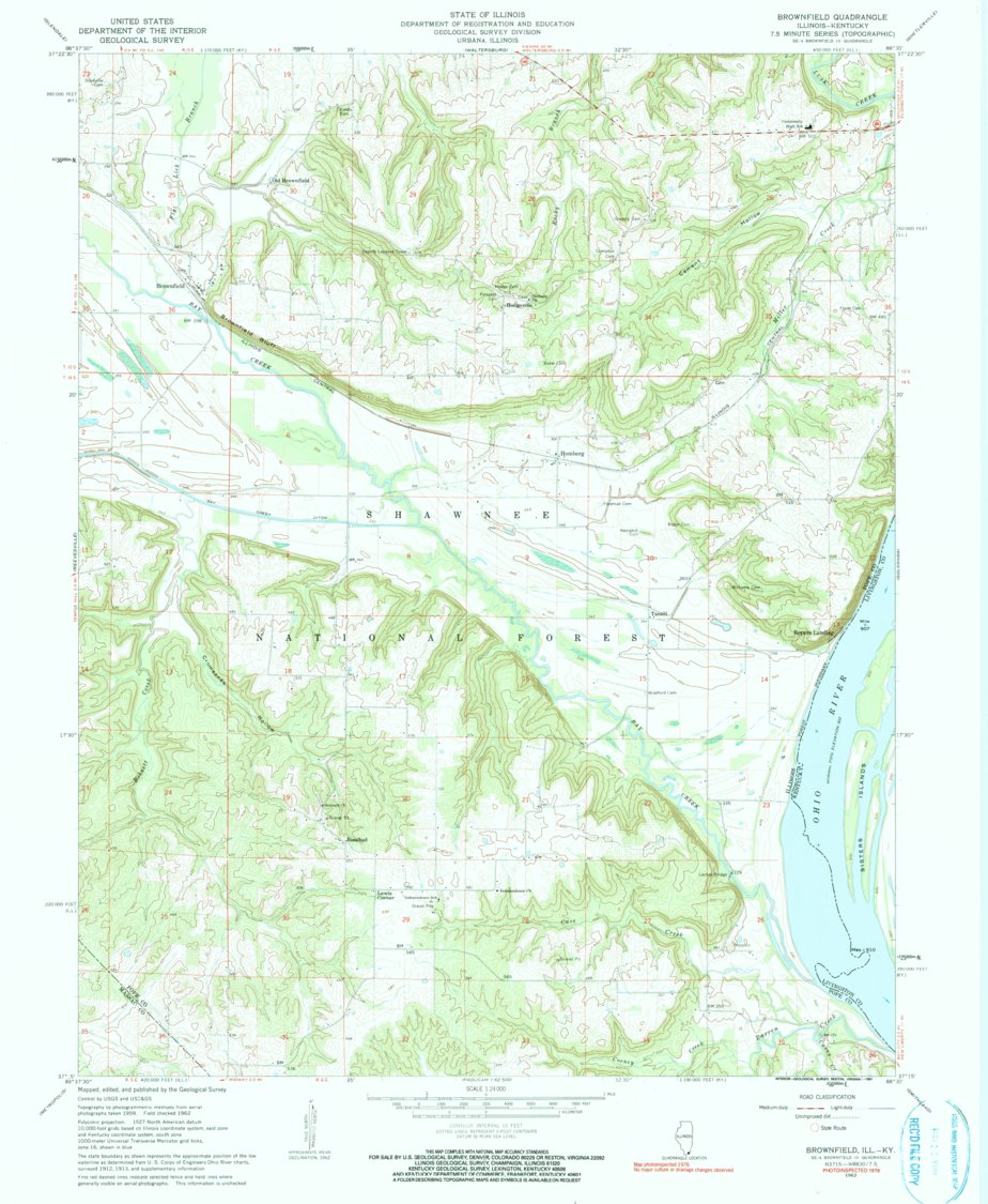 Brownfield, IL-KY (1962, 24000-Scale) Map by United States Geological ...