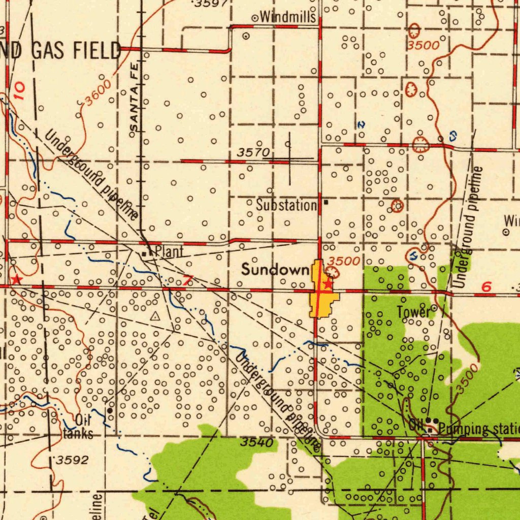 Brownfield, TX-NM (1958, 250000-Scale) Map by United States Geological ...