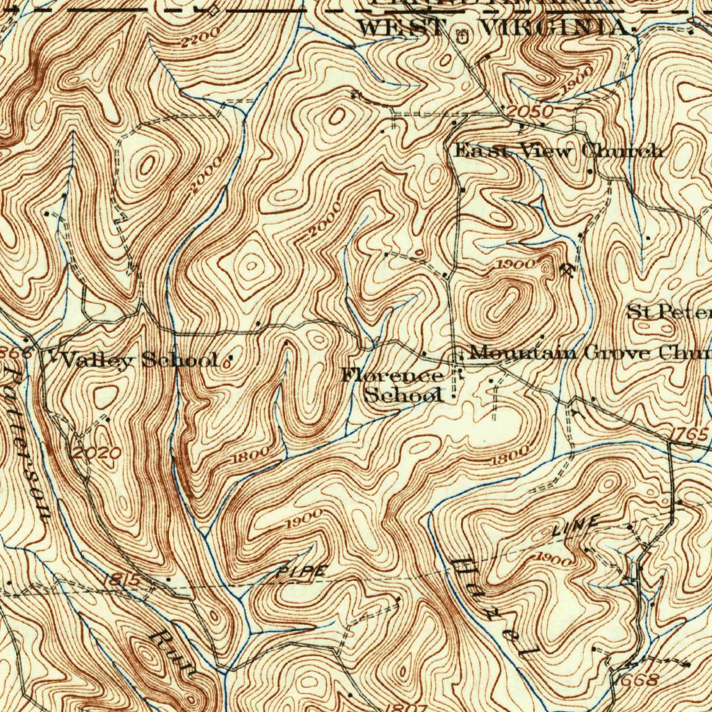 Bruceton Mills, WV-PA (1933, 62500-Scale) Map by United States ...