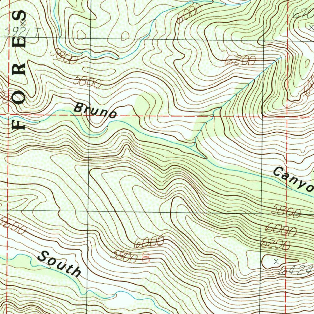 Bruno Peak, AZ (1986, 24000-Scale) Map by United States Geological ...