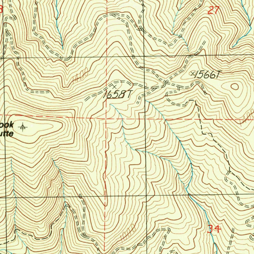 Brushy Bald Mountain, OR (1986, 24000-Scale) Map by United States ...
