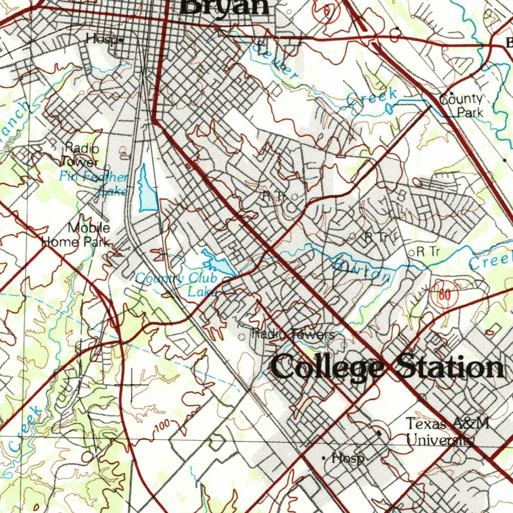 Bryan, TX (1993, 100000-Scale) Map by United States Geological Survey ...