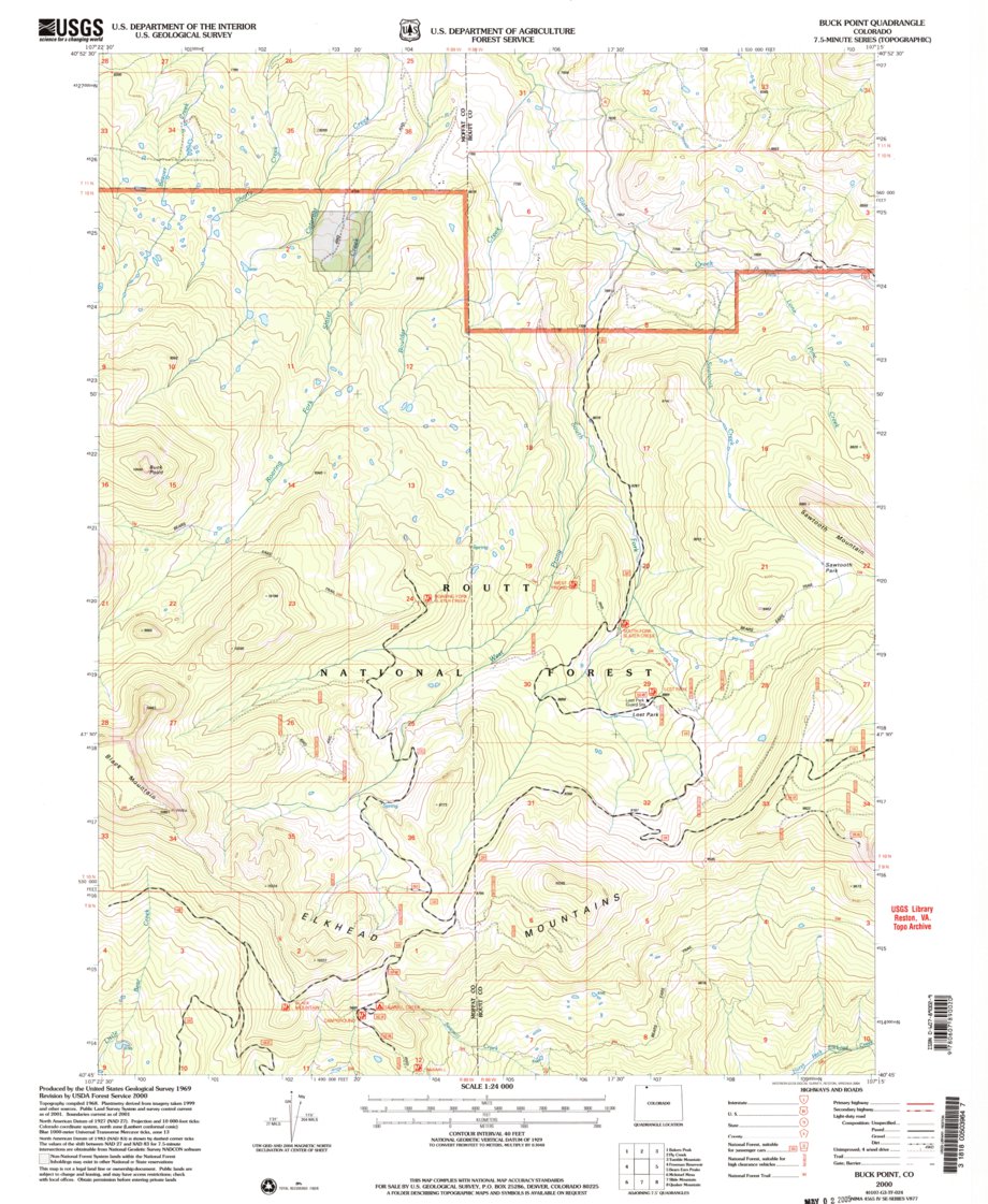 Buck Point, CO (2000, 24000-Scale) Map by United States Geological ...