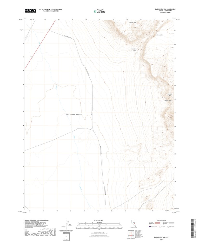 Buckwheat Rim, NV (2021, 24000-Scale) Map by United States Geological ...