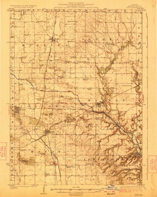 Buda, IL (1923, 62500-Scale) Map by United States Geological Survey ...