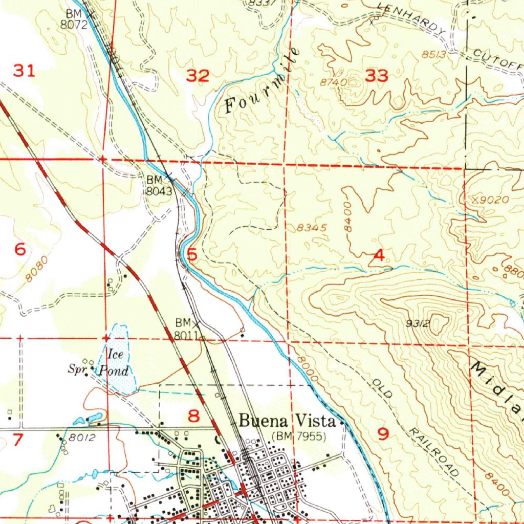 Buena Vista, CO (1955, 62500-Scale) Map by United States Geological ...