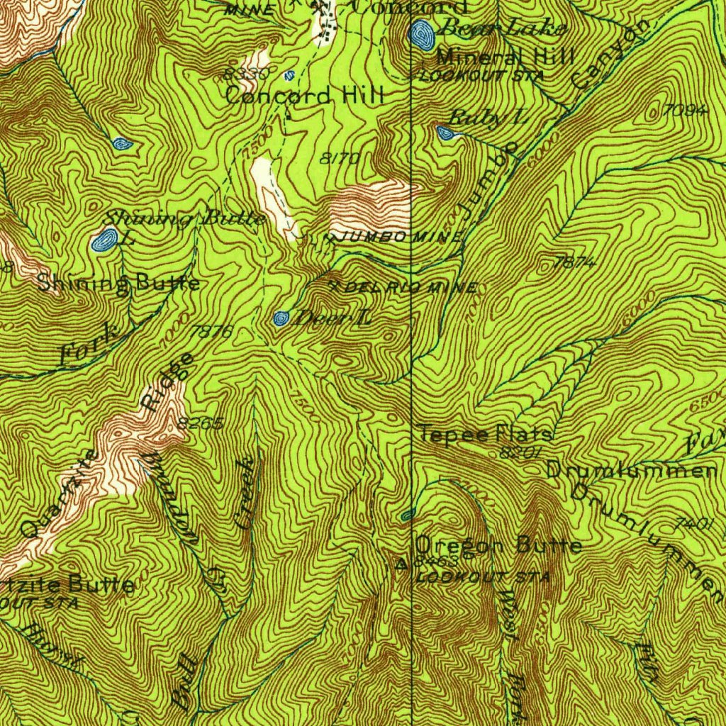 Buffalo Hump, ID (1931, 125000-Scale) Map by United States Geological ...
