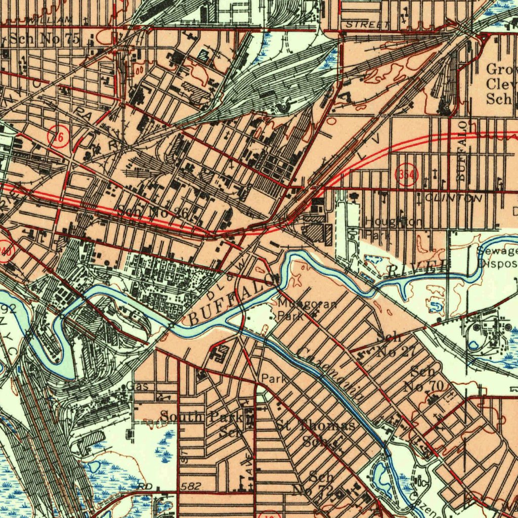 Buffalo, NY (1948, 62500-Scale) Map by United States Geological Survey ...