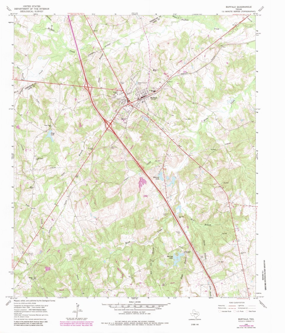 Buffalo, TX (1965, 24000-Scale) Map by United States Geological Survey ...