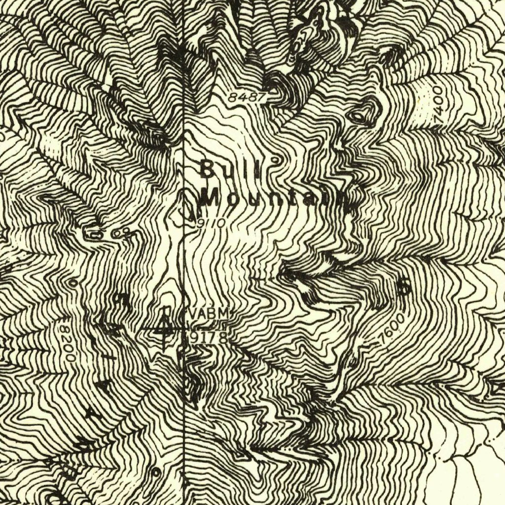 Bull Mountain, UT (1952, 24000-Scale) Map by United States Geological ...