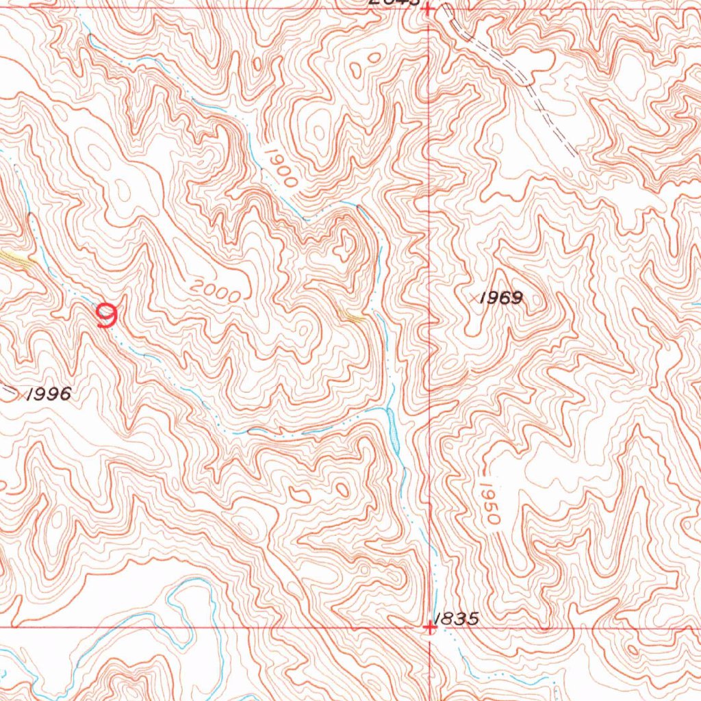 Bullhead SW, SD (1956, 24000-Scale) Map by United States Geological ...