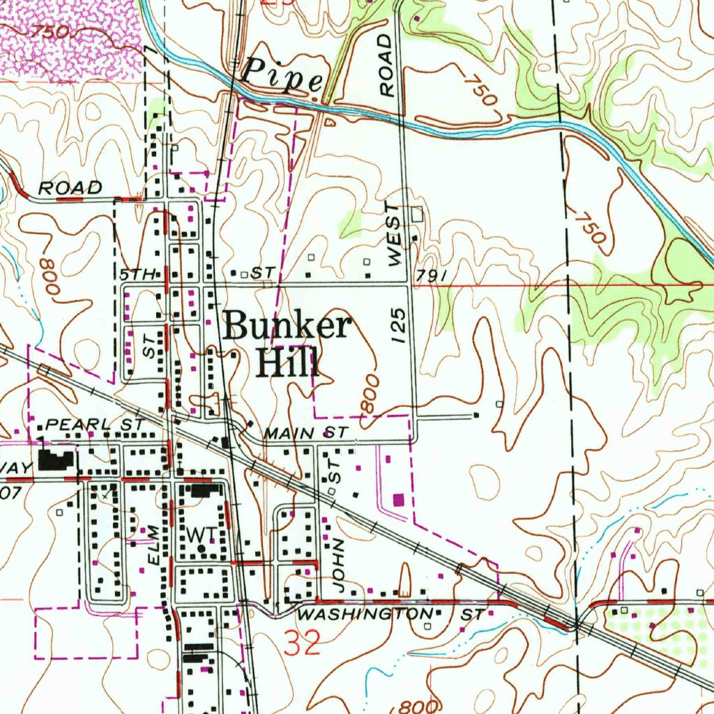 Bunker Hill, IN (1963, 24000-Scale) Map by United States Geological ...