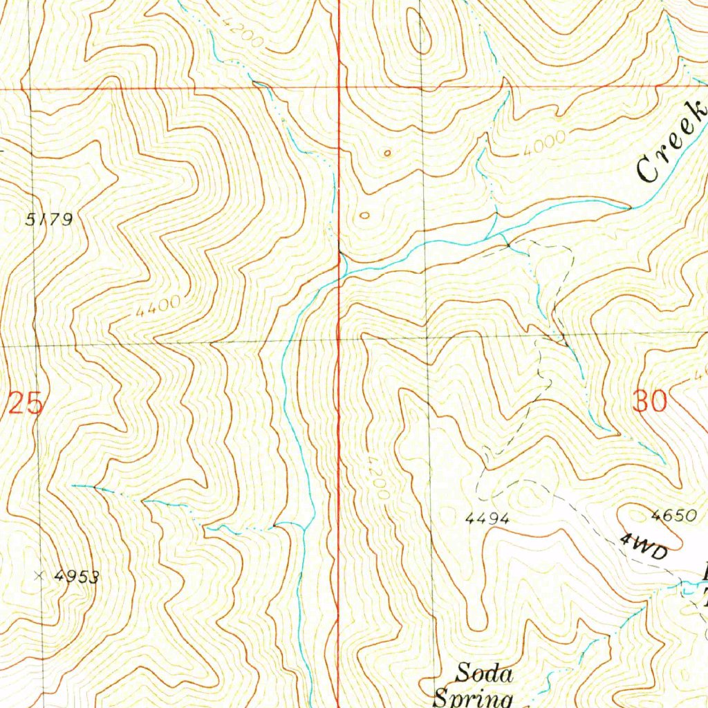 Burro Mesa, AZ (1980, 24000-Scale) Map by United States Geological ...