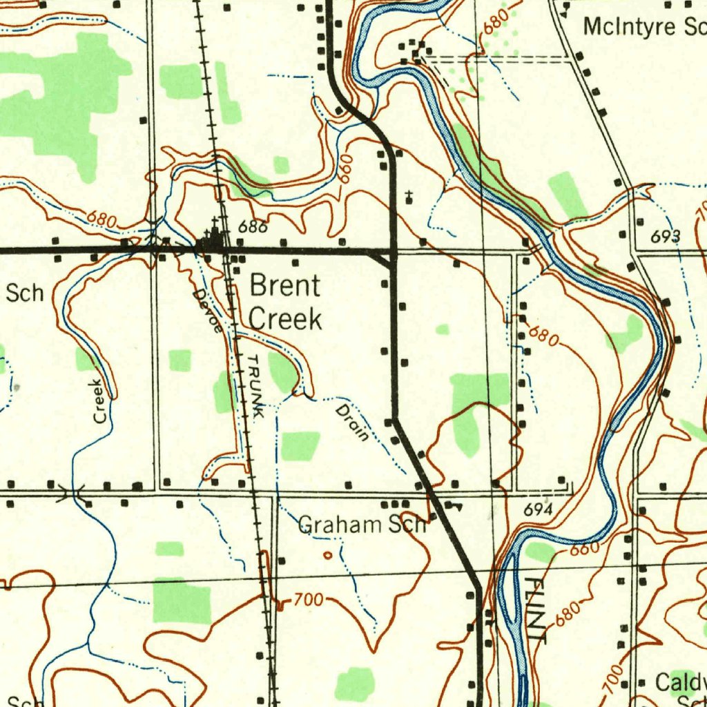 Burt, MI (1943, 62500-Scale) Map by United States Geological Survey ...