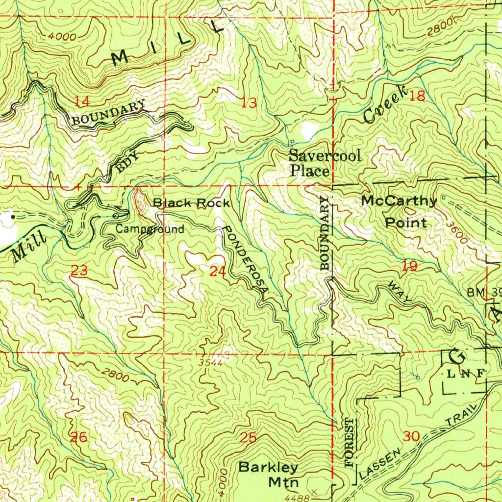 Butte Meadows, CA (1958, 62500-Scale) Map by United States Geological ...