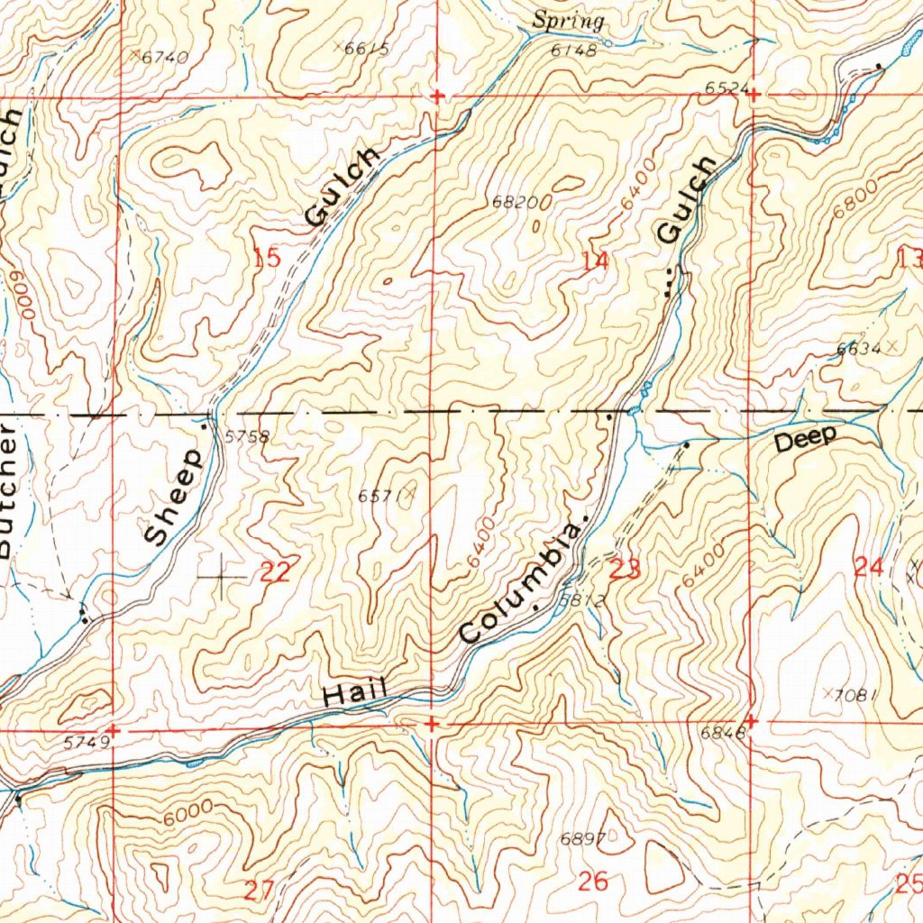 Butte North, MT (1959, 62500-Scale) Map by United States Geological ...