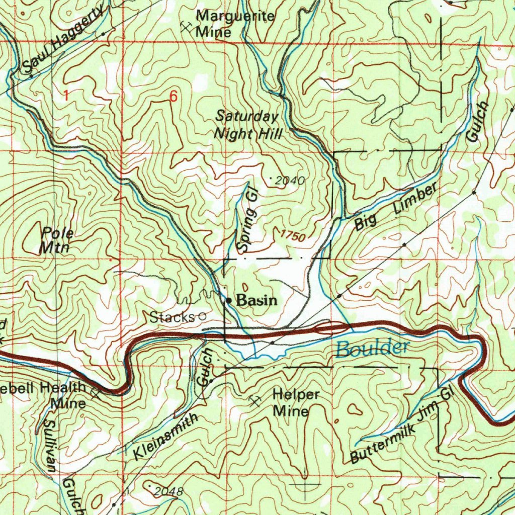 Butte North, MT (1994, 100000-Scale) Map by United States Geological ...