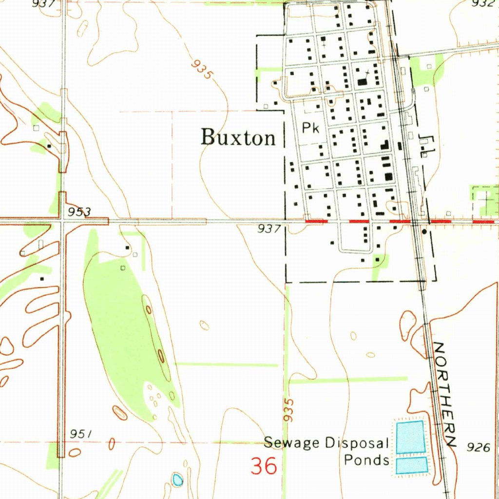 Buxton, ND (1971, 24000-Scale) Map by United States Geological Survey ...