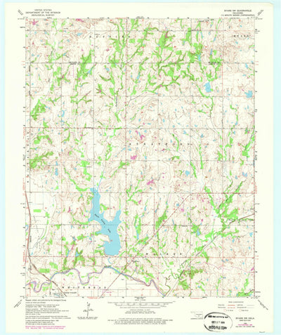 Byars SW, OK (1965, 24000-Scale) Map by United States Geological Survey ...