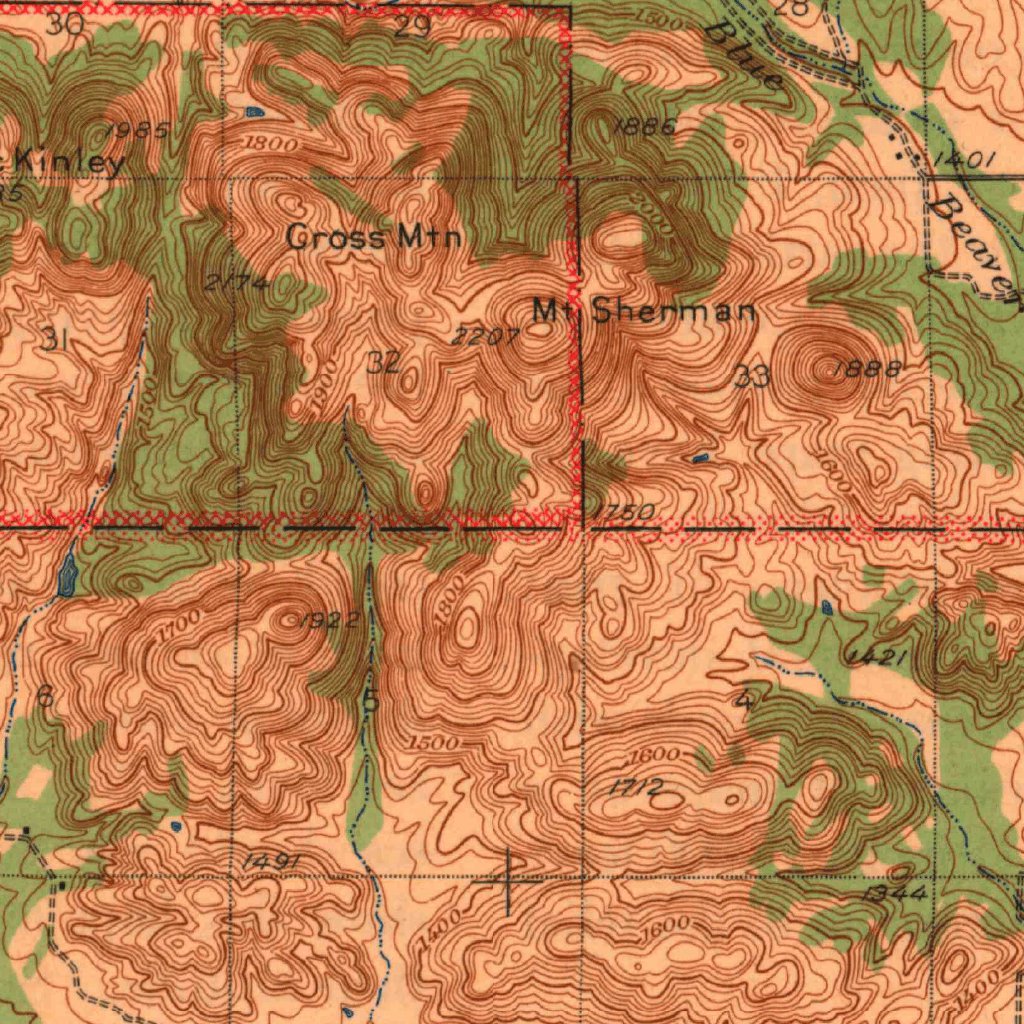 Cache, OK (1942, 62500-Scale) Map by United States Geological Survey ...