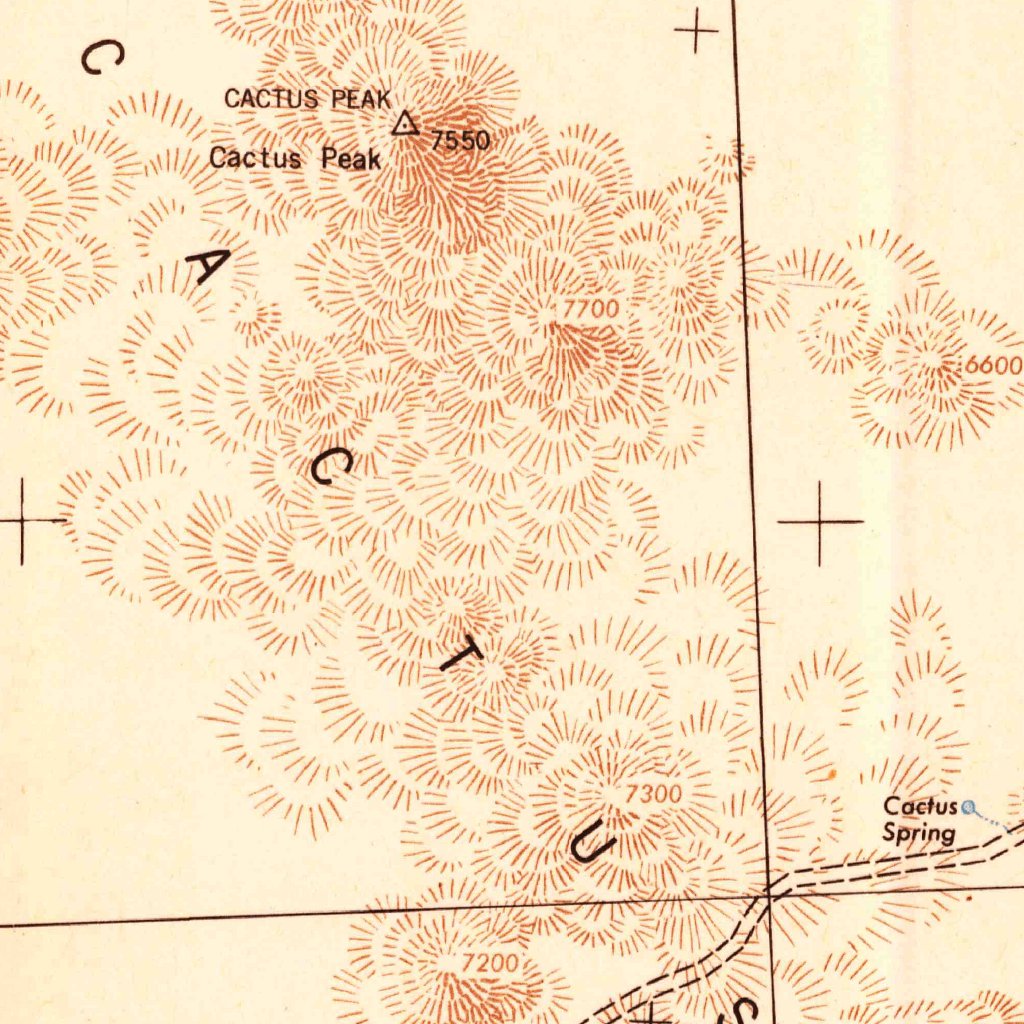 Cactus Range, NV (1942, 125000-Scale) Map by United States Geological ...