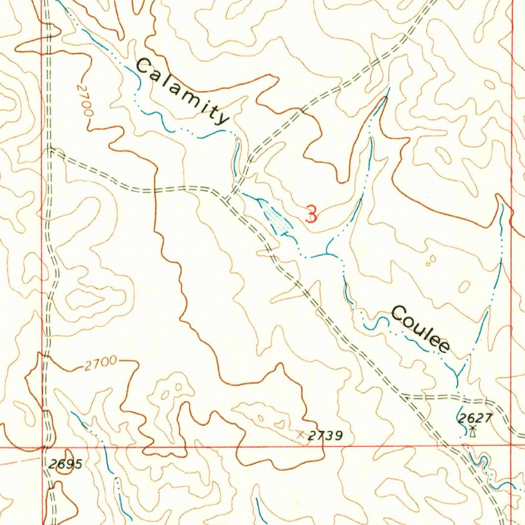Calamity Coulee, MT (1965, 24000-Scale) Map by United States Geological ...