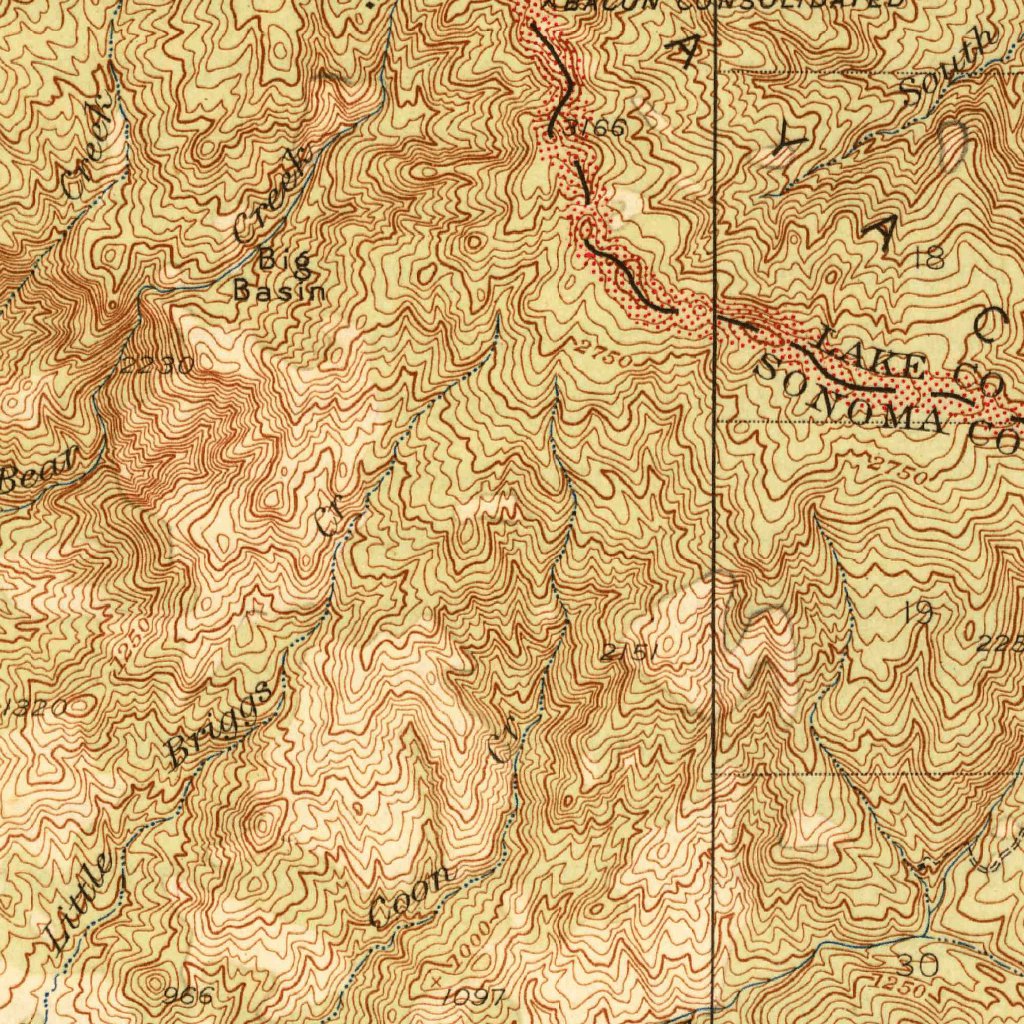 Calistoga, CA (1945, 62500-Scale) Map by United States Geological ...