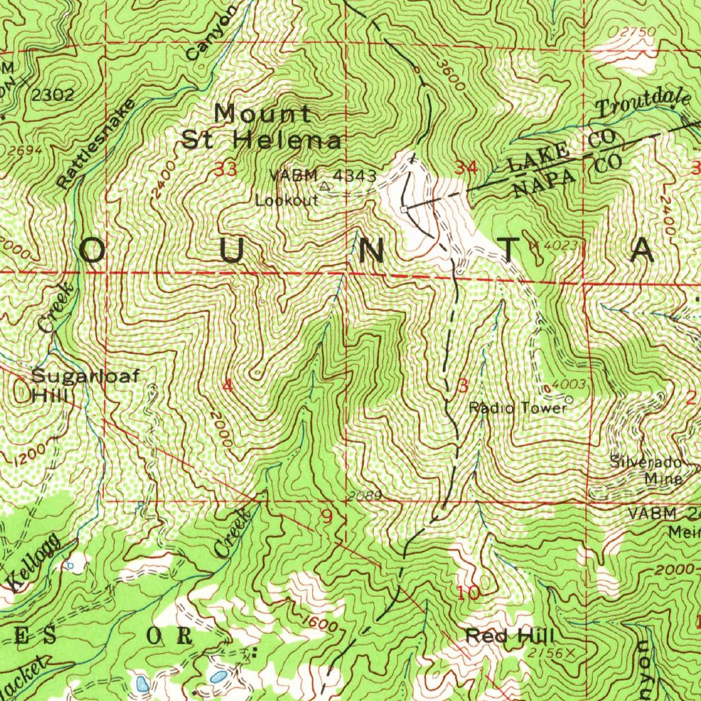 Calistoga, CA (1959, 62500-Scale) Map by United States Geological ...