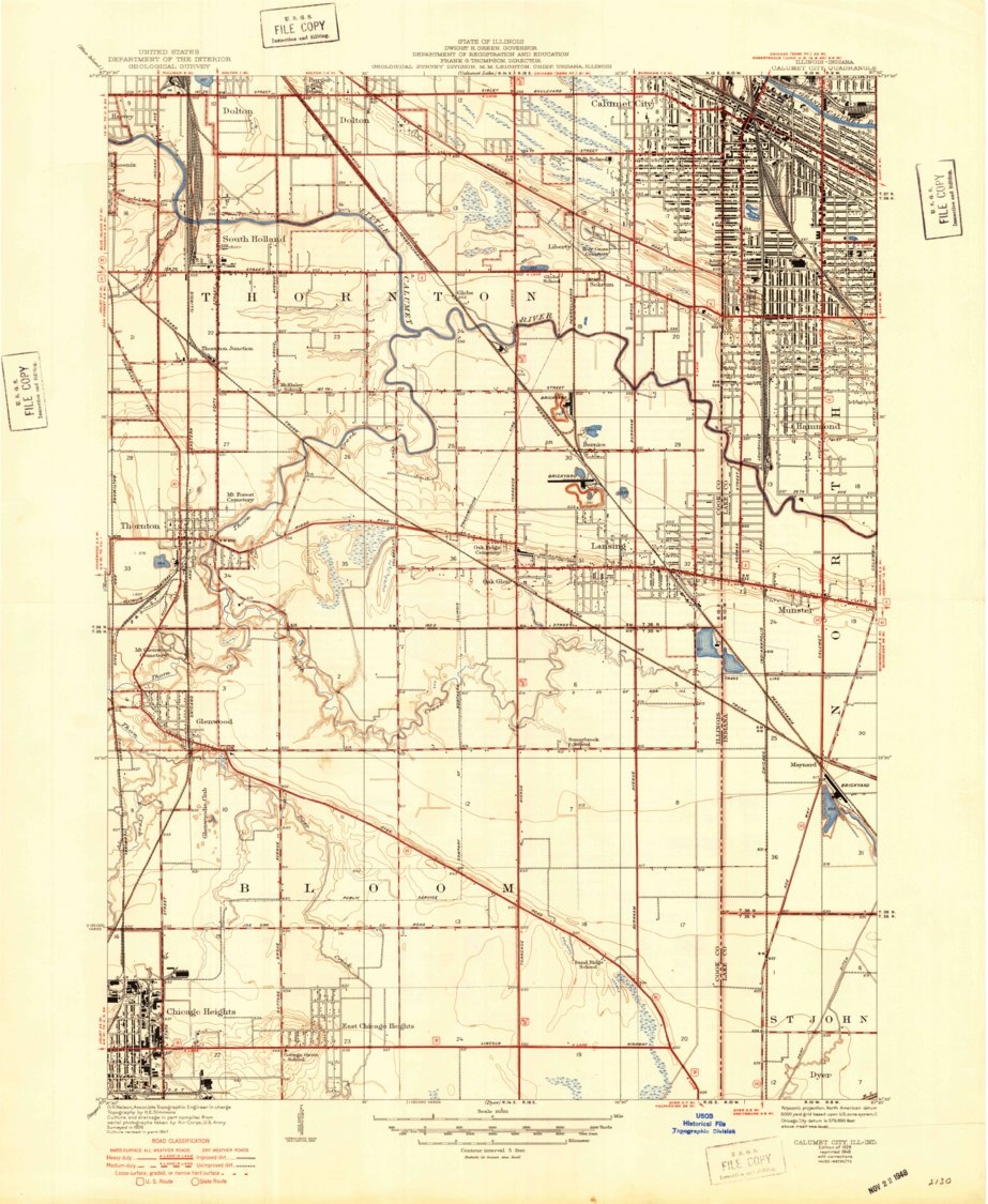 Calumet City, IL-IN (1929, 24000-Scale) Map by United States Geological ...