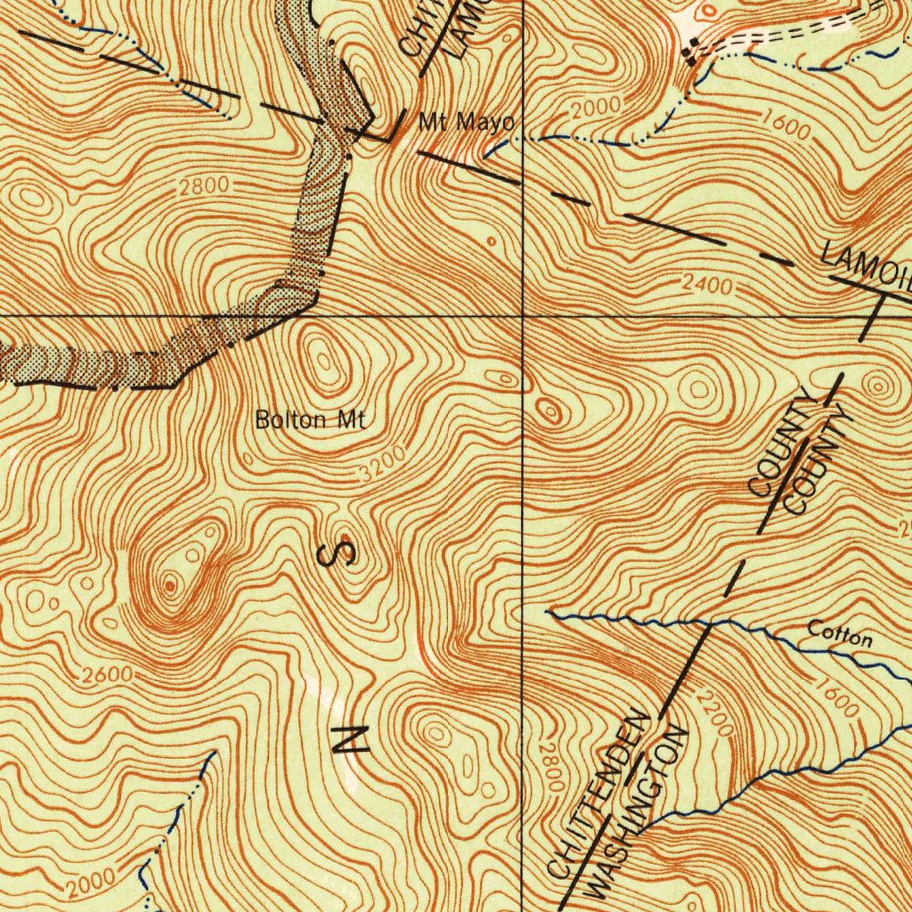 Camels Hump, VT (1944, 62500-Scale) Map by United States Geological ...