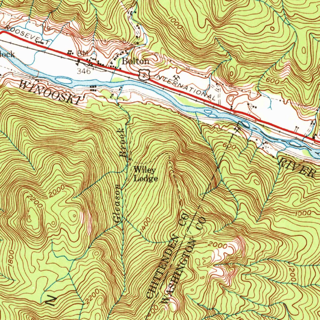 Camels Hump, VT (1948, 62500-Scale) Map by United States Geological ...