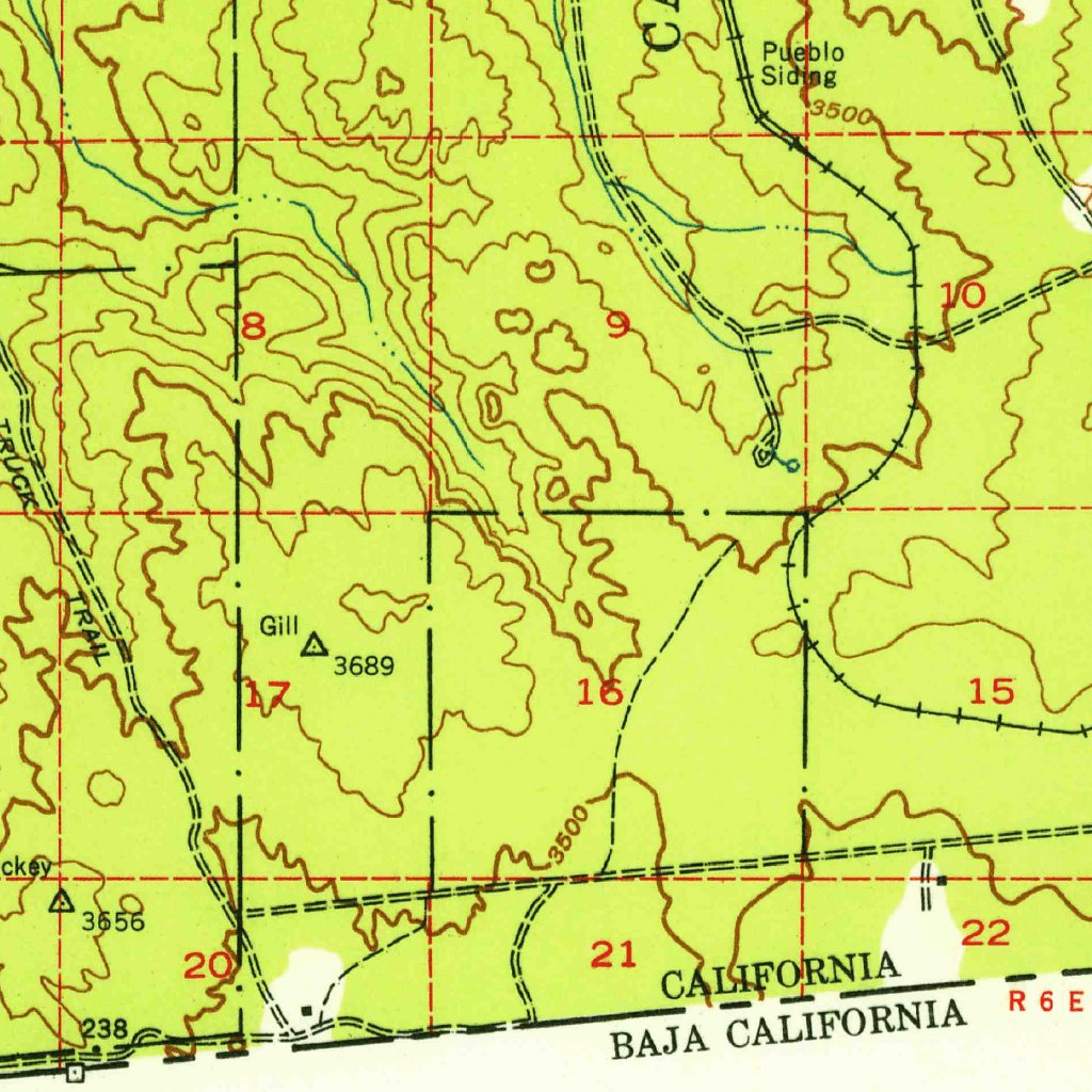 Campo, CA (1939, 62500-Scale) Map by United States Geological Survey ...